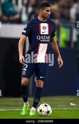 PSG player Achraf Hakimi in action during the FIFA Club World Cup final ...