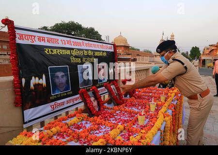 Police officials pay tribute to martyr policemen of 2008 Jaipur serial ...