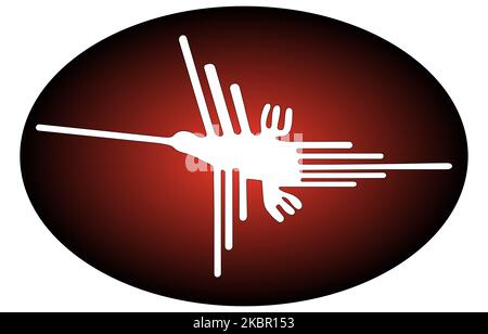 Geoglyph of the hummingbird from Nazca, The Nazca Lines, Nazca Desert ...