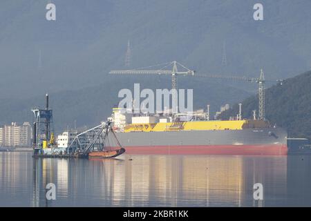 A View scene of Bulk carrier commissioning for deliver vessel near ...