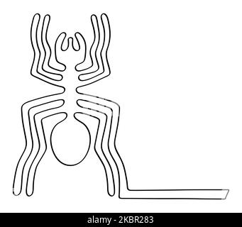 Geoglyph of the spider from Nazca, The Nazca Lines, Nazca Desert, Peru ...