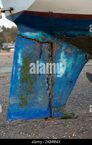 Barnacles on a yachts hull Stock Photo - Alamy