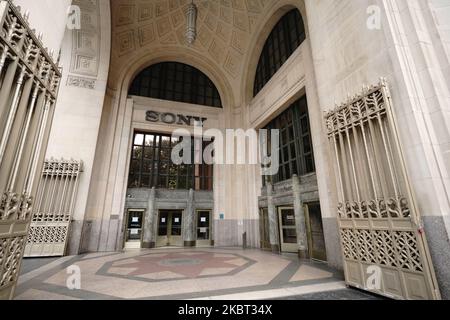 Sony square NYC permanently closes on July 3, 2020. (Photo by John ...