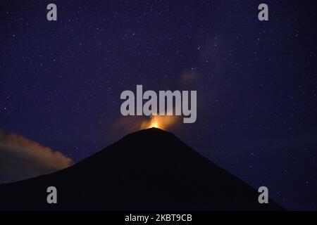 The Pacaya volcano, some 20 km south of the Guatemalan capital ...