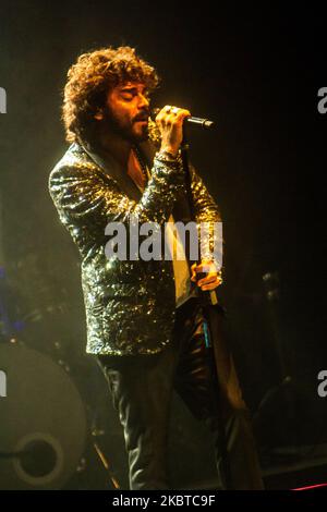 Francesco Renga performs live in Milan, Italy, on December 20 2014 ...