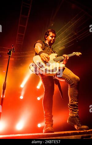 Sam Bettley of Asking Alexandria performs during Sonic Temple Art and ...