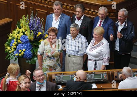 Members of the First independent Ukraine Parliament and acting MPs are ...