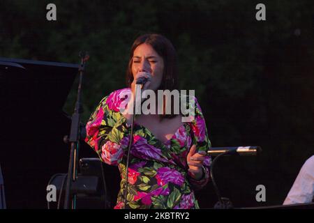 Singer Miryam Latrece of Cuban Jazz Syndicate during their performance ...