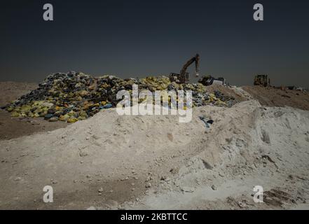 Infectious wastes are pictured in Tehran Garbage Disposal Center and ...
