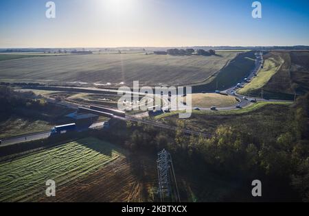 Lincoln Eastern Bypass A15, Lincoln, Lincolnshire, UK Stock Photo - Alamy