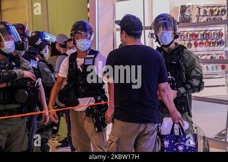 Hong Kong on dispersing crowds in YOHO Mall 1 in Yuen Long during ...