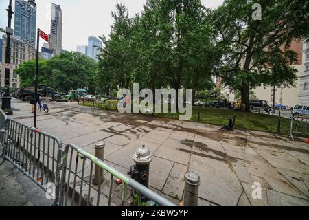 A view of the cleared “Occupy City Hall” Encampment. NYPD cleared the ...