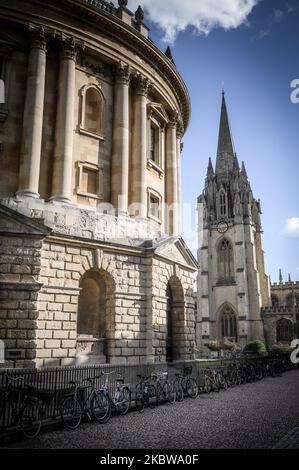Images of Oxford, Oxfordshire, England, UK. Aerial view of Oxford from ...