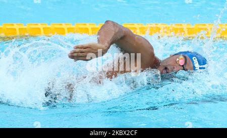 Gabriele Detti (ITA) competes in men's 200m freestyle during the ...