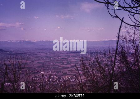 Rovigo, Italy may 1979: North italy countryside landscape view in 70s ...