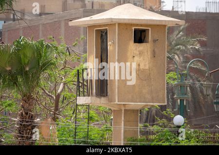 Elevated sentry box in Egyptian town Stock Photo - Alamy