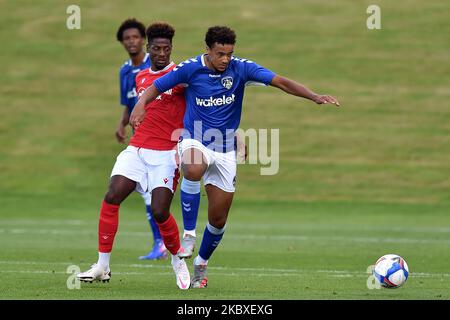 Oldham Athletic's Cameron Borthwick Jackson in action during the Pre ...