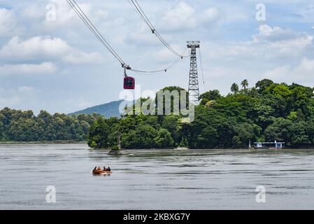 View of Indias longest river ropeway connecting Guwahati and North ...