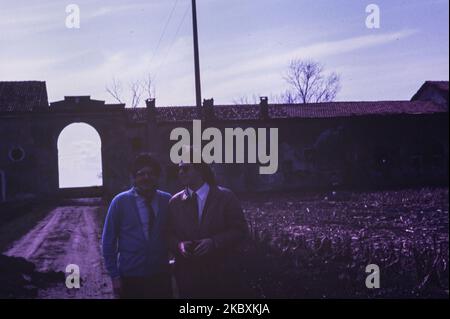 Rovigo, Italy may 1979: Old farmhouse in the countryside in 70s Stock ...
