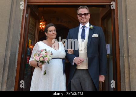 Prince Jan Lubomirski-Lanckoronski and Countess Helena Mankowska seen ...