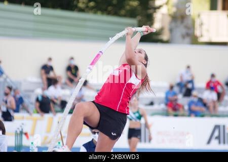 Elisa Molinarolo competesin the Women's high jump final during the ...
