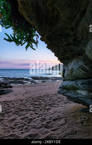 Vertical shot of the amazing sandy beach and the clear water - perfect ...