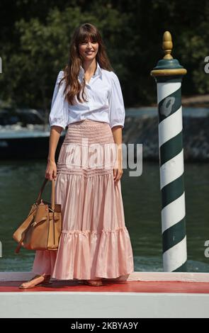 Annabelle Belmondo is seen arriving at the Excelsior during the 77th ...