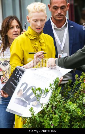 Tilda Swinton is seen during the 75th Venice Film Festival on September ...