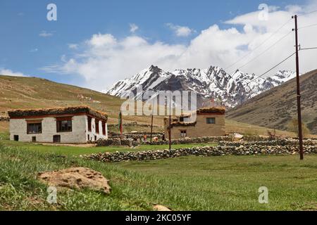 Magnificent snow-capped mountains provide a picturesque backdrop for ...
