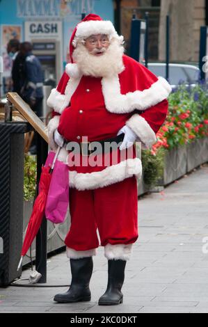 Santa Claus seen in London's Leicester Square promoting Sony Movie ...