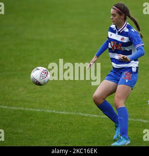 Emma Harries of West Ham Women drives forward with the ball during the ...