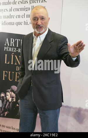 Spanish writer Arturo Perez Reverte attends the presentation of his new ...