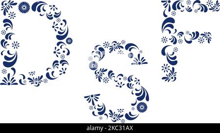 art mexican talavera alphabet letters set illustration in vector format ...