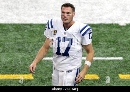 Indianapolis Colts quarterback Philip Rivers warms up before an NFL ...