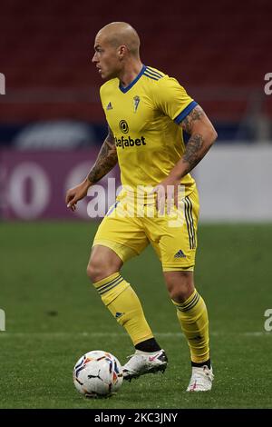 Jorge Pombo of Cadiz CF during the La Liga match between SD Huesca and ...