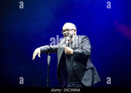 Portuguese stand-up comedy artist Fernando Rocha takes part in a show ...