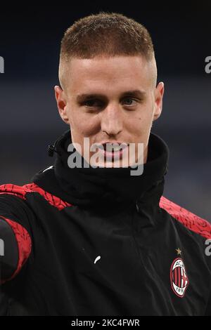 Andrea Conti of AC Milan during the Serie A match between Napoli and AC ...