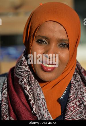 Ifrah Ahmed, a Somali-Irish social activist poses for a pictures inside ...