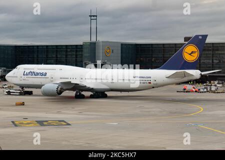 Lufthansa Boeing 747-8 double-decker iconic aircraft as seen in ...