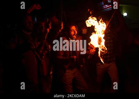 Student Cadre stages a torch protest against dissolution of parliament ...