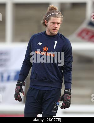Ben Killip of Hartlepool United warms up during the Sky Bet League 2 ...