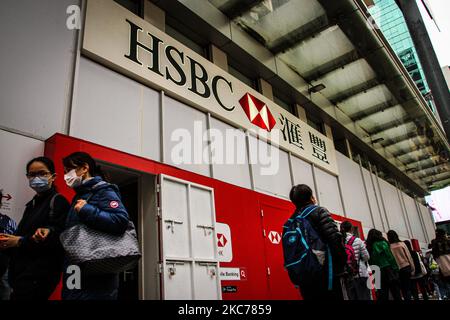 HSBC Bank in Mongkok, Kowloon, Hong Kong, January 2021 (Photo by Tommy ...
