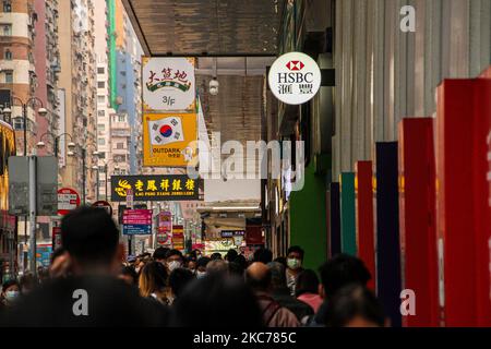 HSBC Bank in Mongkok, Kowloon, Hong Kong, January 2021 (Photo by Tommy ...