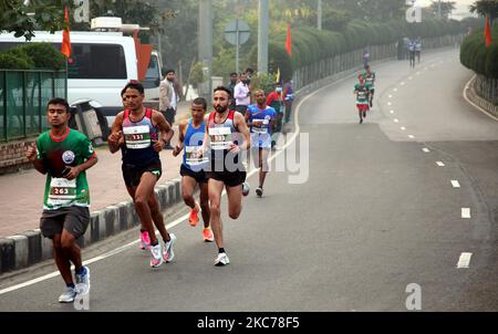 Bangladeshi and foreign runners participate in the Bangabandhu Sheikh ...