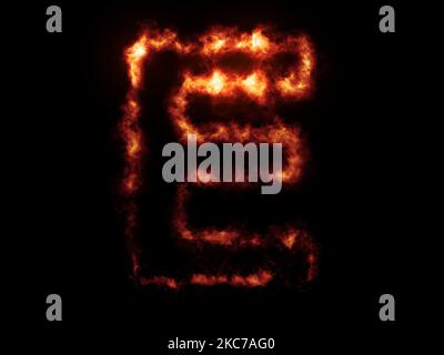 A "D" initial in red flames on a dark background Stock Photo - Alamy