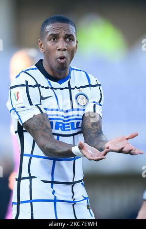 Ashley Young of Inter during the Coppa Italia match at Giuseppe Meazza ...