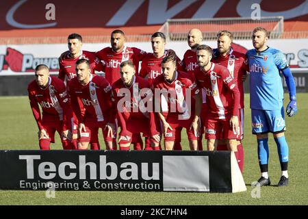 Team of AC Monza during the Italian championship Serie B football match ...