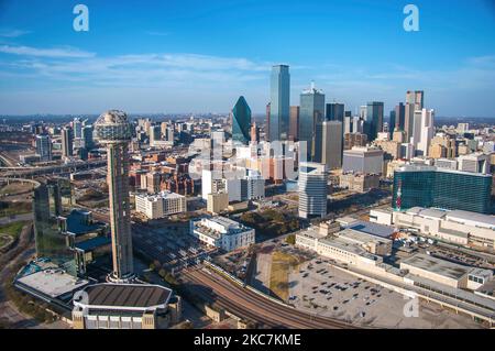 Aerial view of the city skyline of Dallas Texas Stock Photo - Alamy