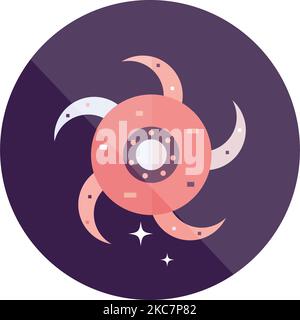 Isolated medieval roller blade weapon icon Vector Stock Vector Image ...