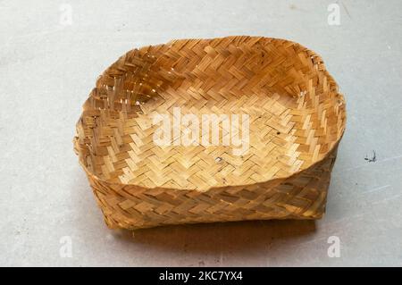 besek, a traditional food place made of woven bamboo Stock Photo - Alamy